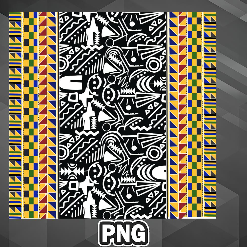 African PNG Black And White Kente Pattern PNG For Sublimatio - Inspire ...