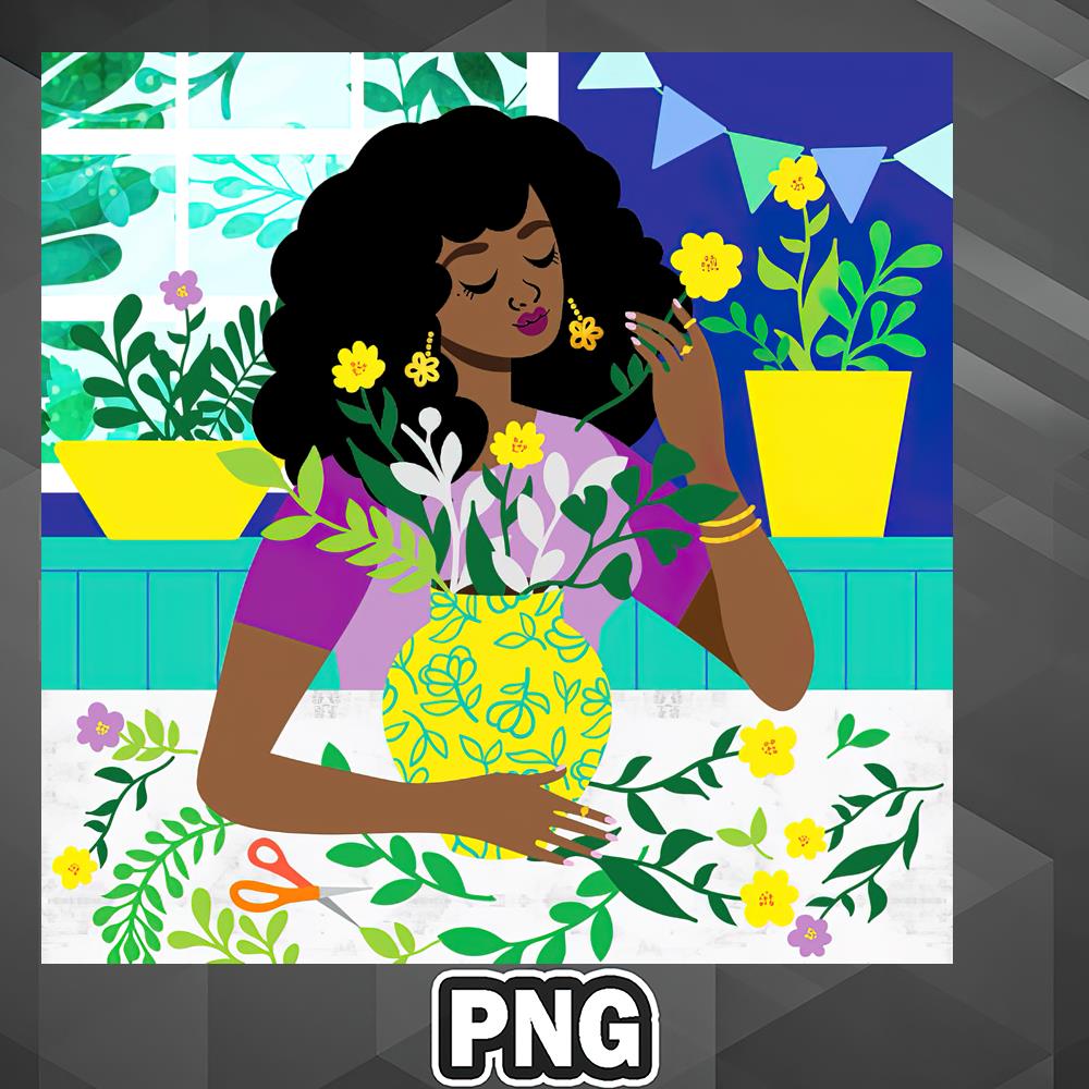 African PNG Black Girl Afro PNG For Sublimation Print | Inspire Uplift