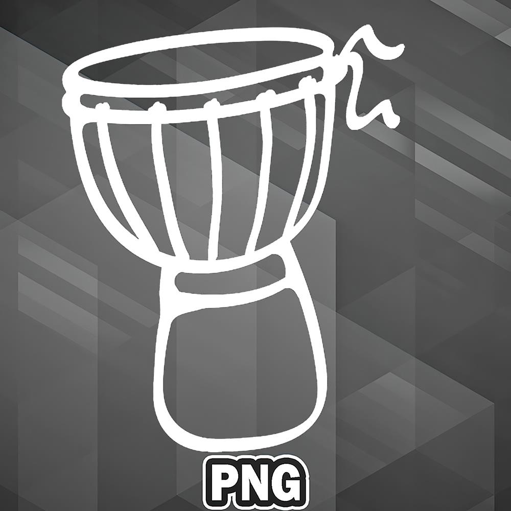 African PNG Simple Djembe Drum White PNG For Sublimation Pri | Inspire ...
