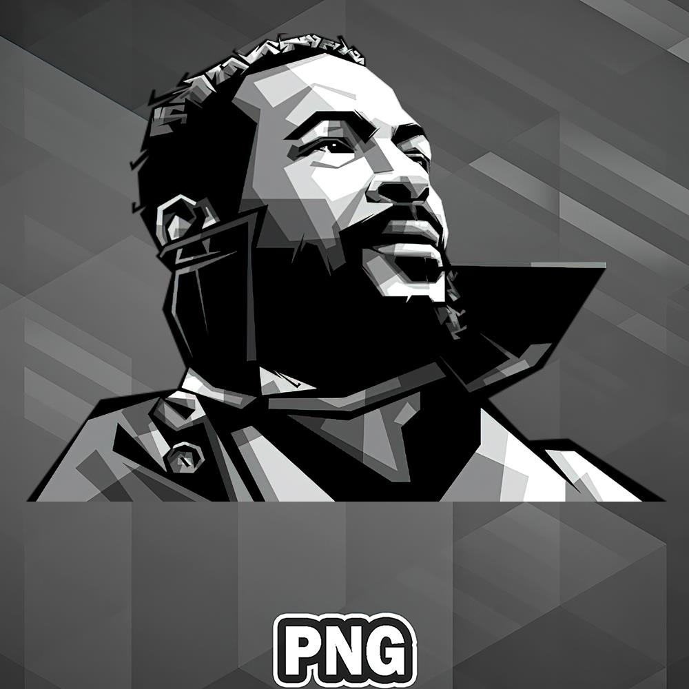 African PNG Marvin Gaye Grayscale PNG For Sublimation Print - Inspire ...