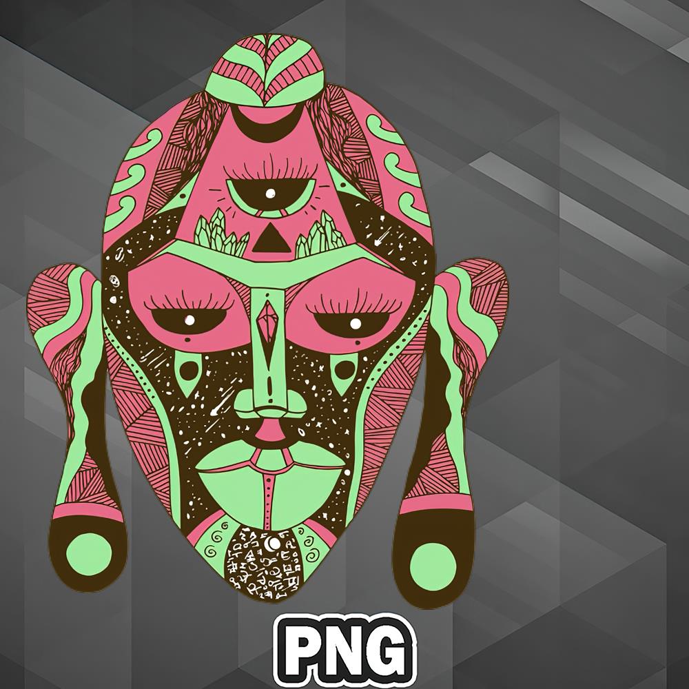 African PNG Pink Mint African Mask 7 PNG For Sublimation Pri | Inspire ...