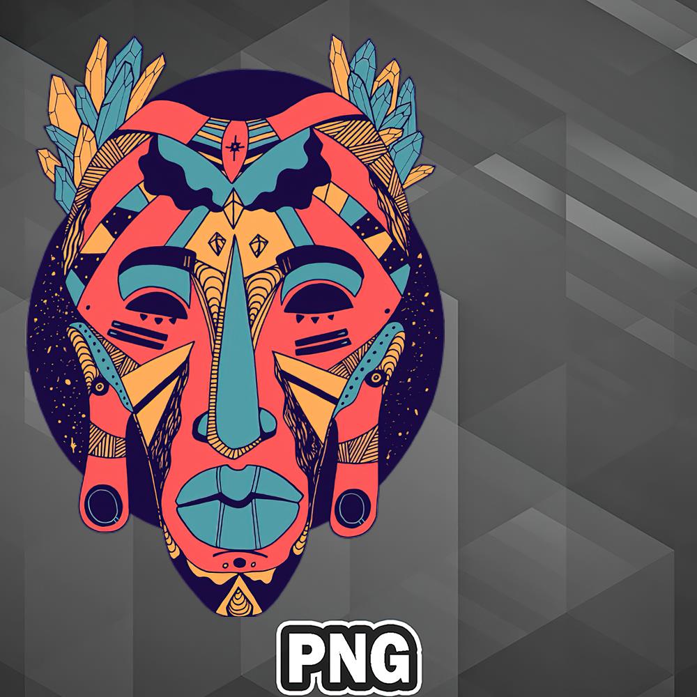 African PNG Retro Triad African Mask 1 PNG For Sublimation P - Inspire ...