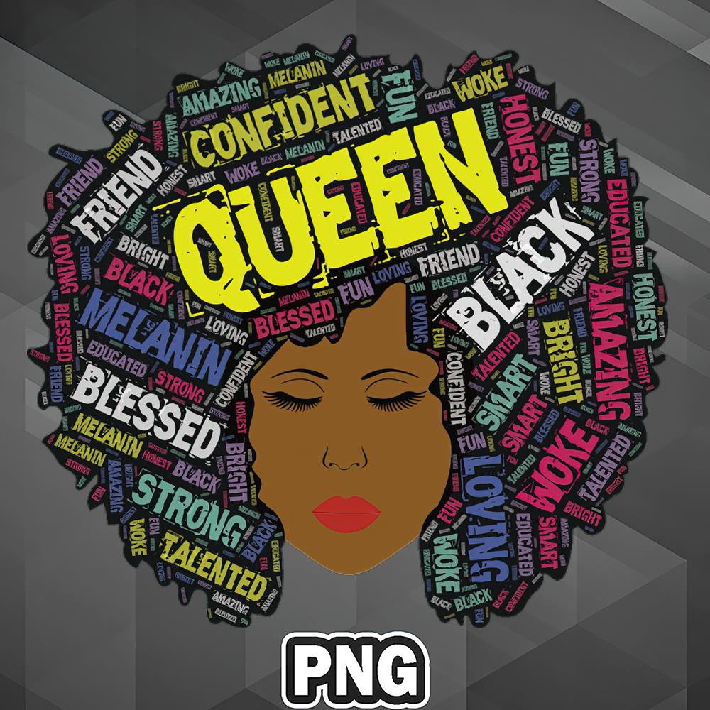 African PNG Black Queen Afro Words In Hair PNG For Sublimati | Inspire ...
