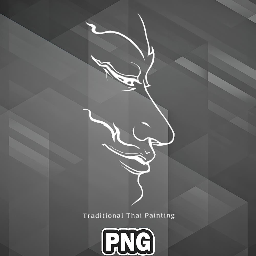 Asian PNG Traditional Thai Painting White Face PNG For Subli | Inspire ...