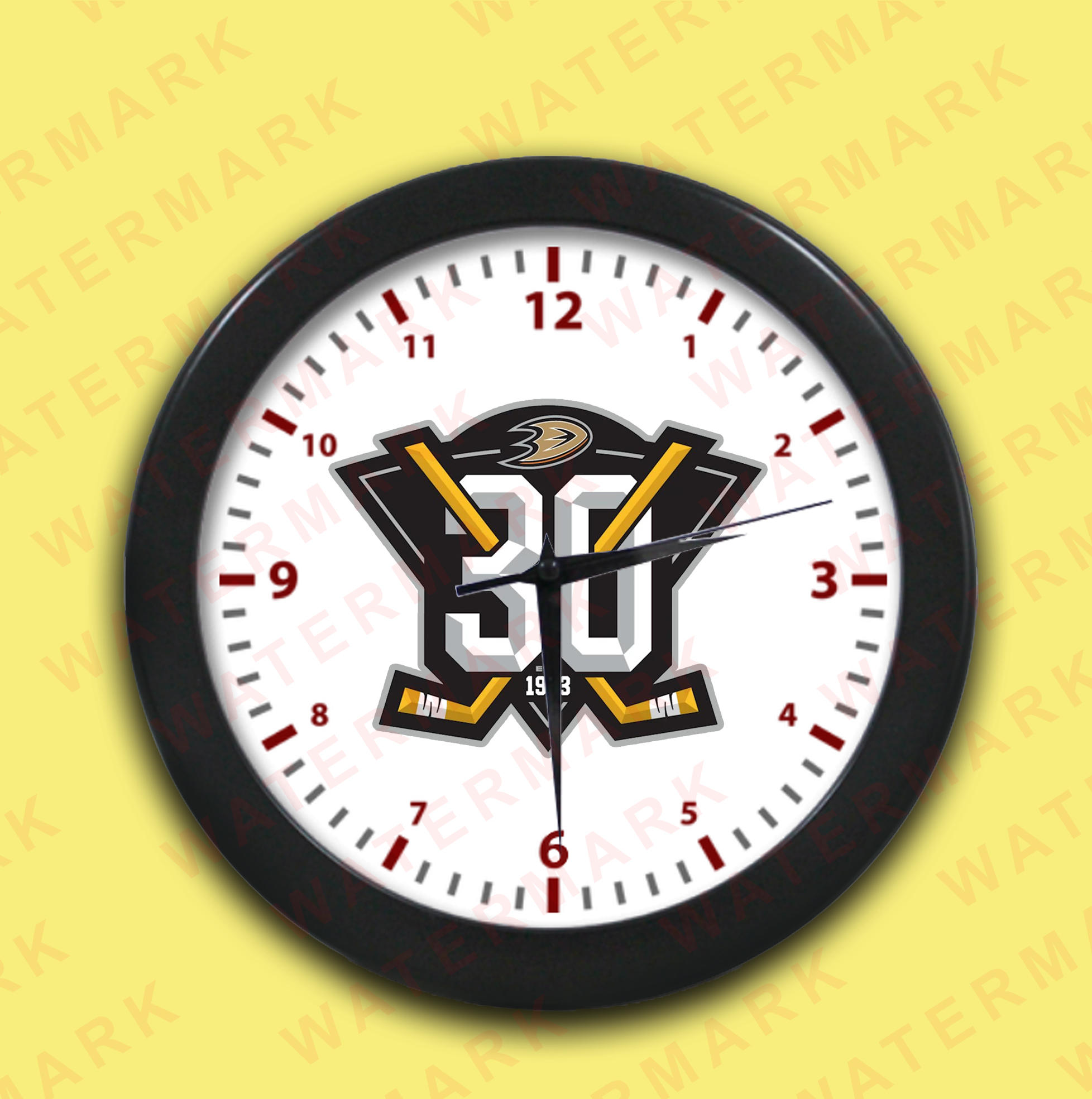 3 ANAHEIM DUCKS TEAM HOCKEY Wall Clocks | Inspire Uplift