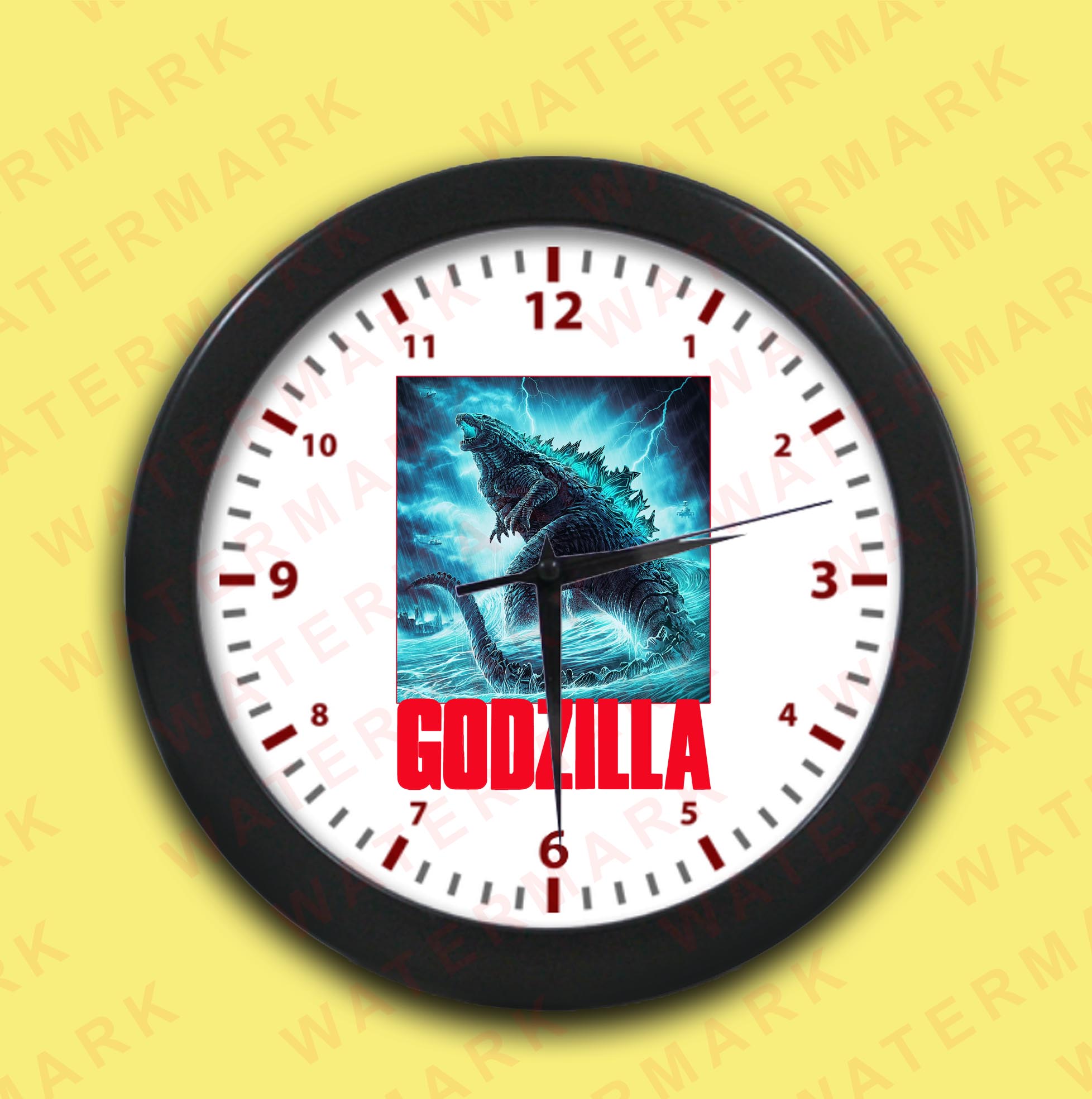 5 GODZILLA MOVIE Wall Clocks | Inspire Uplift