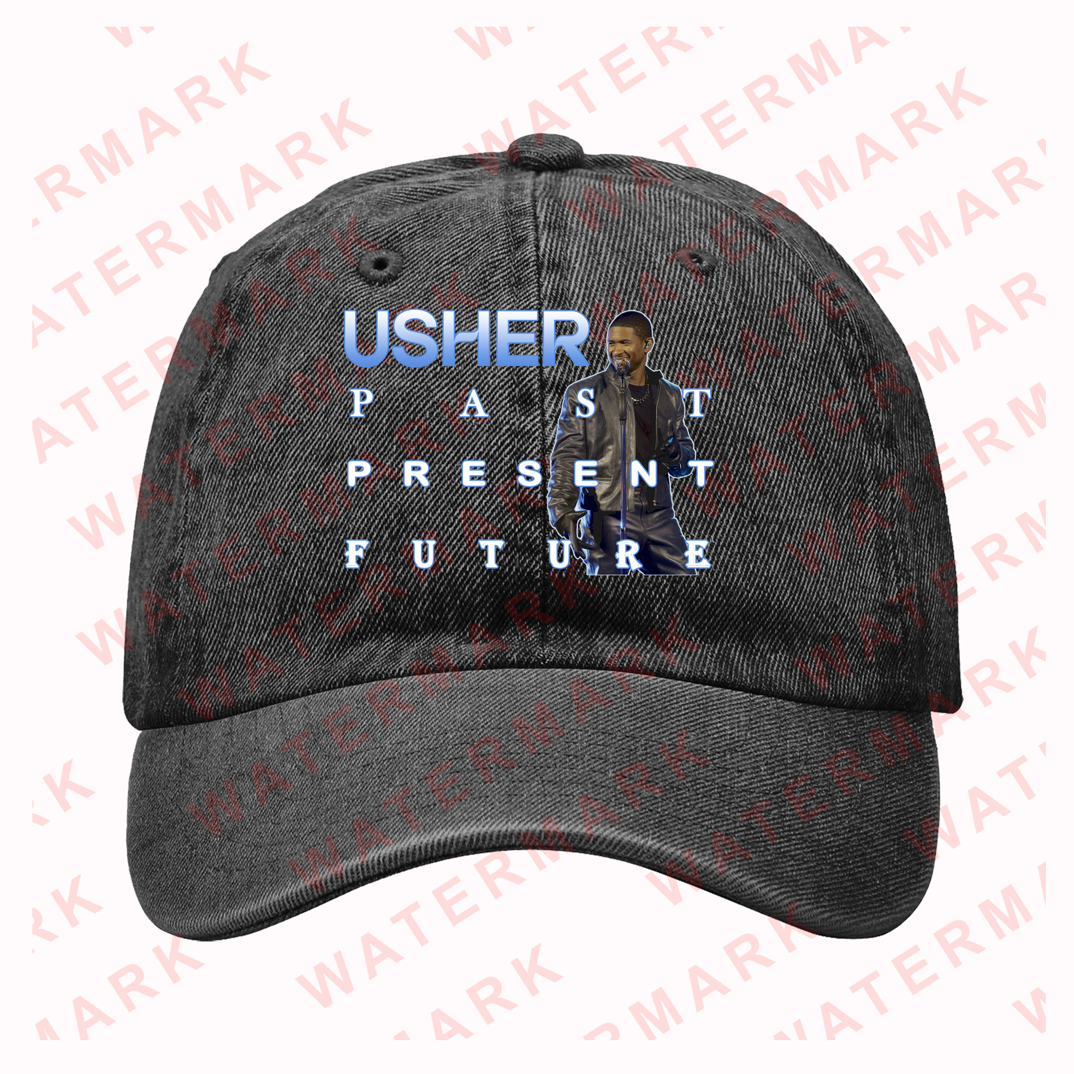 USHER PAST PRESENT FUTURE TOUR 2024 Denim Hat Cap | Inspire Uplift