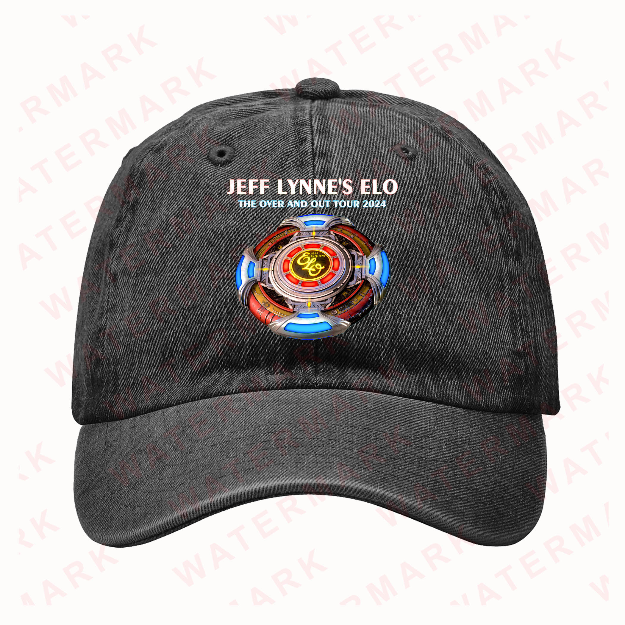 JEFF LYNNE'S ELO THE OVER AND OUT TOUR 2024 Denim Hat Cap | Inspire Uplift