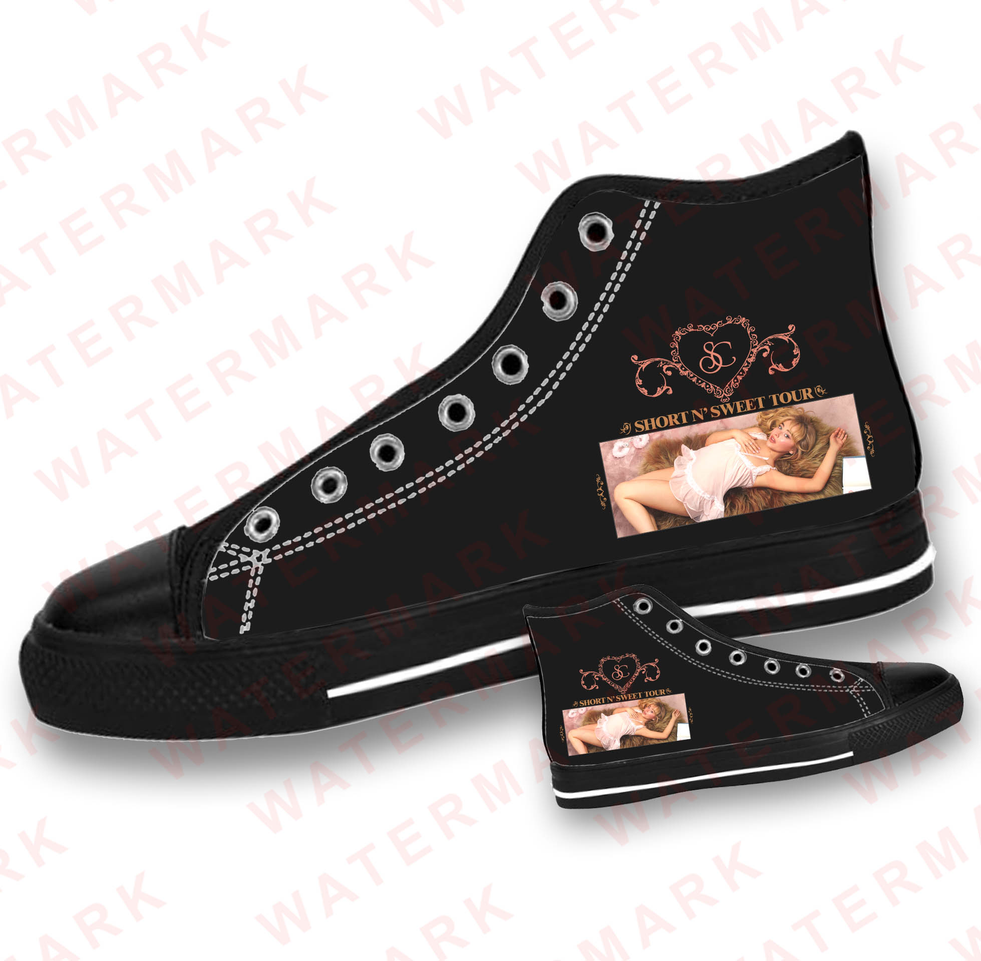 SABRINA CARPENTER SHORT N SWEET TOUR 2024 Black Shoes | Inspire Uplift
