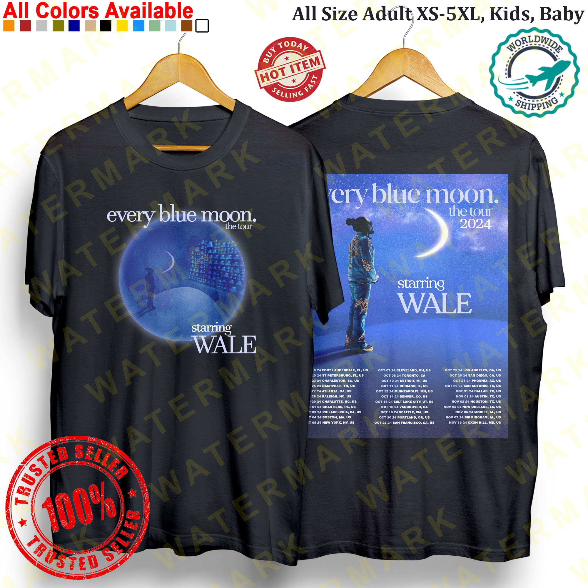 EVERY BLUE MOON THE TOUR STARRING WALE 2024 Concert Album T- | Inspire Uplift