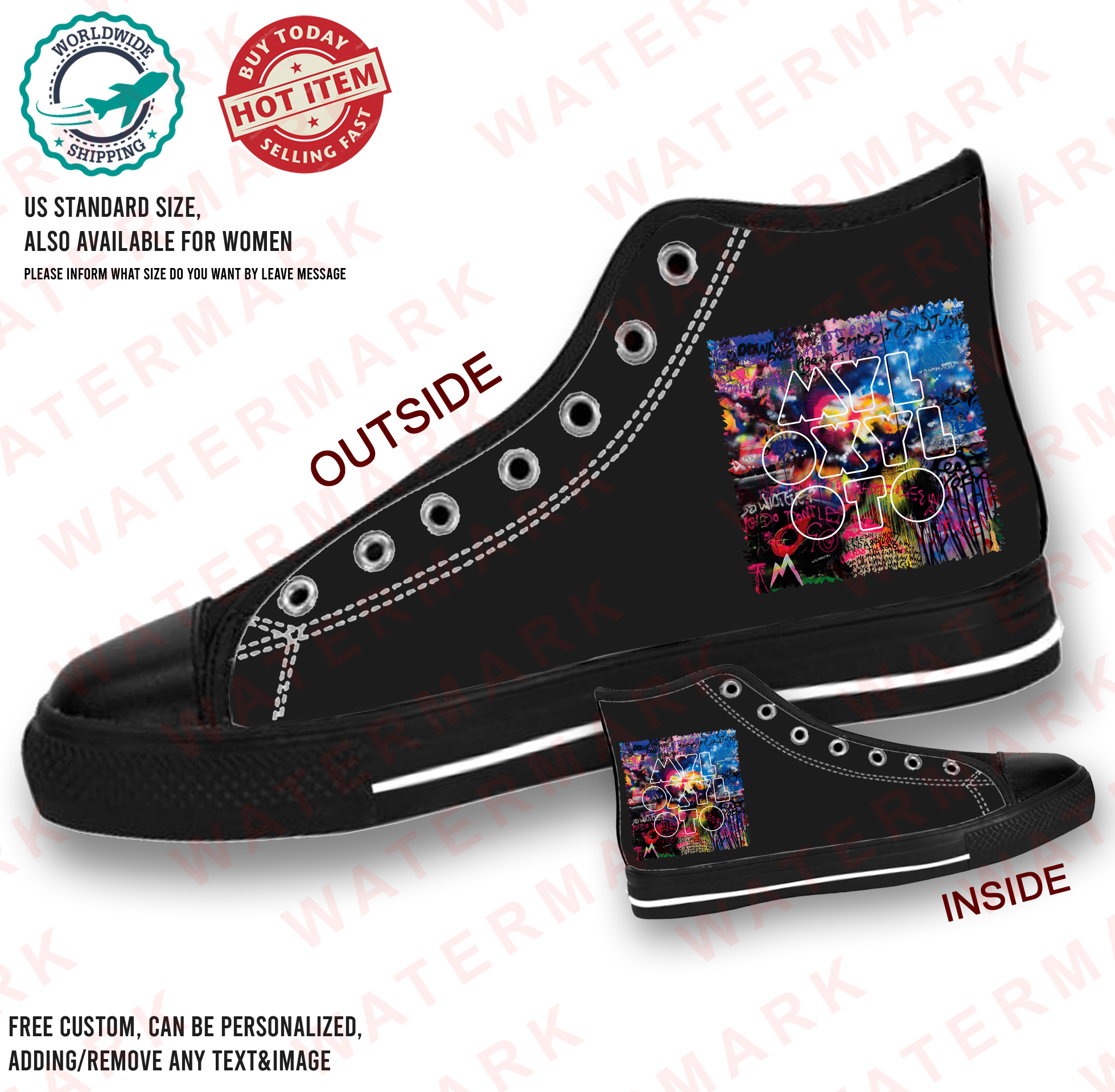 5 COLDPLAY Black Shoes | Inspire Uplift