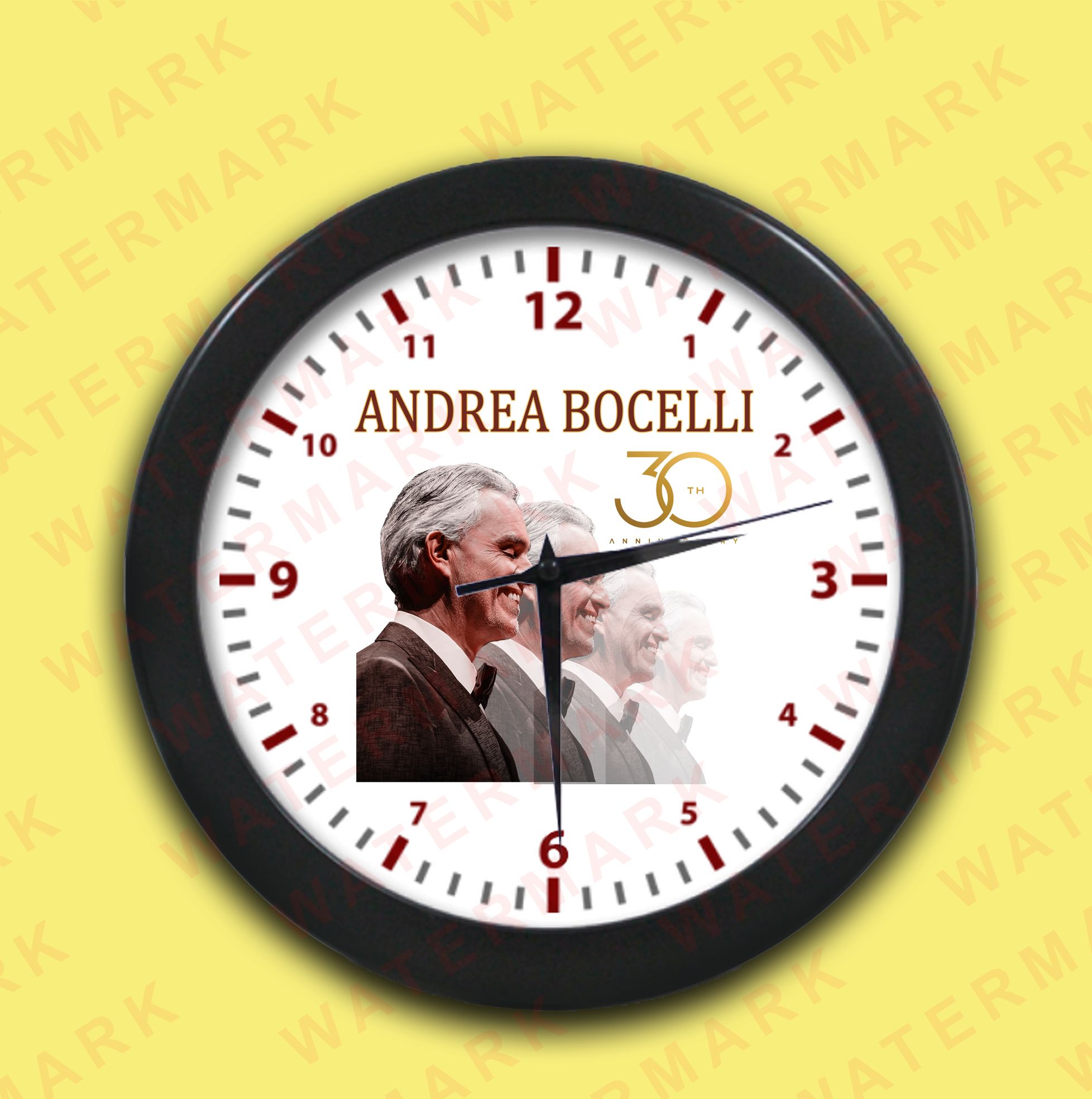 ANDREA BOCELLI 30TH ANNIVERSARY ON TOUR 2025 Wall Clocks | Inspire Uplift