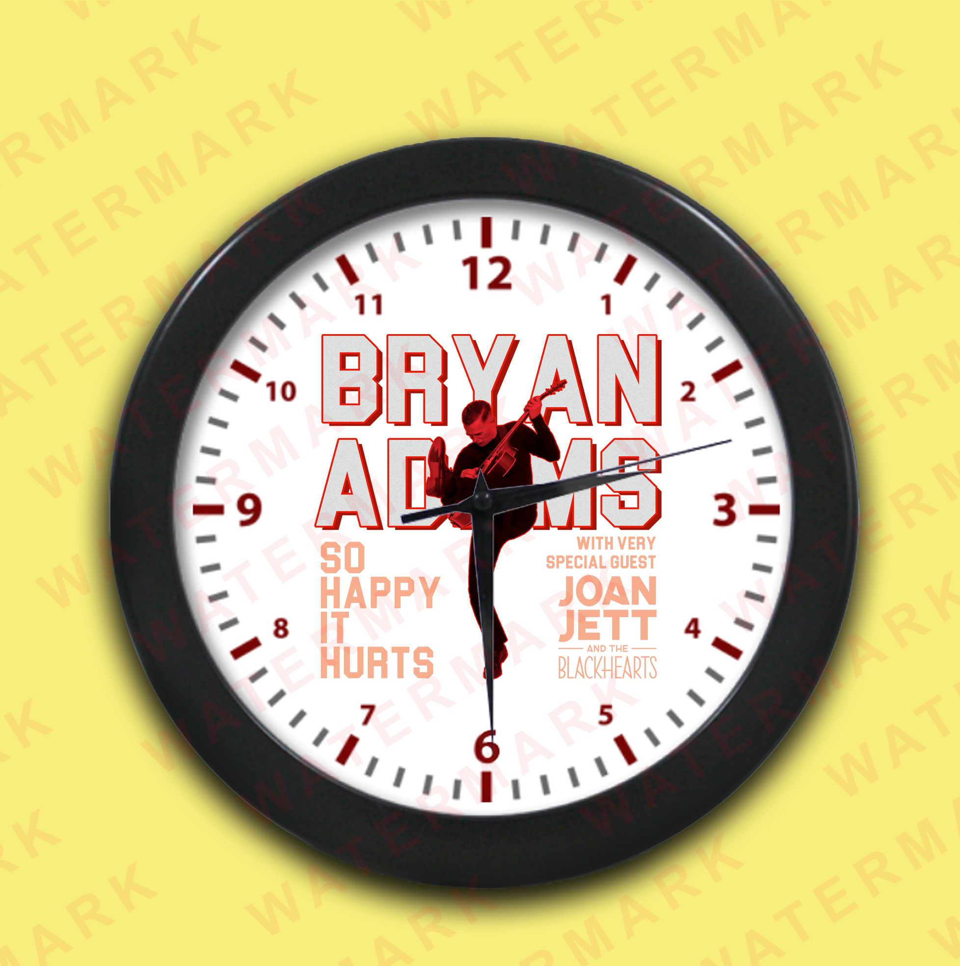 BRYAN ADAMS SO HAPPY IT HURTS ON TOUR 2025 Wall Clocks | Inspire Uplift