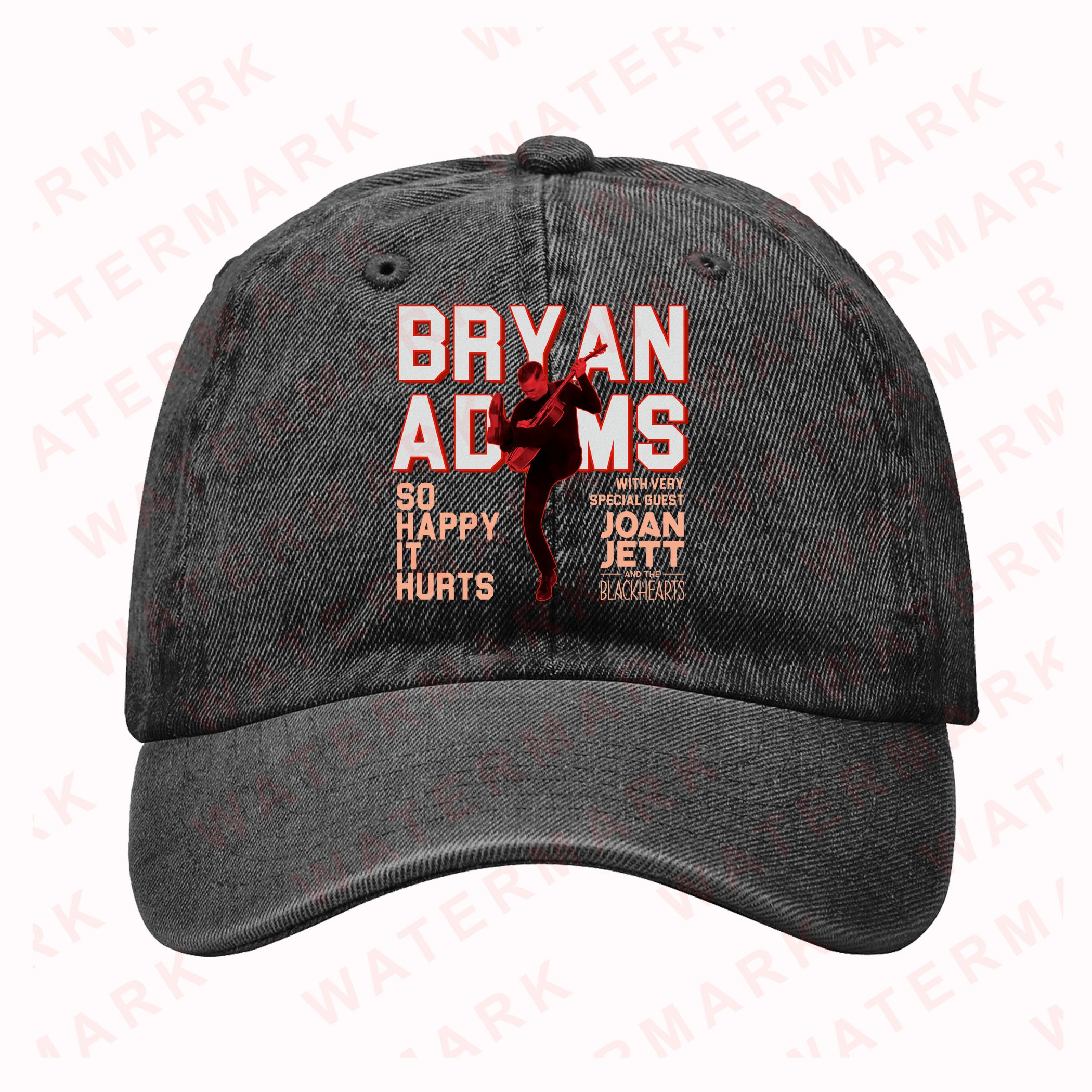 BRYAN ADAMS SO HAPPY IT HURTS ON TOUR 2025 Denim Hat Cap | Inspire Uplift