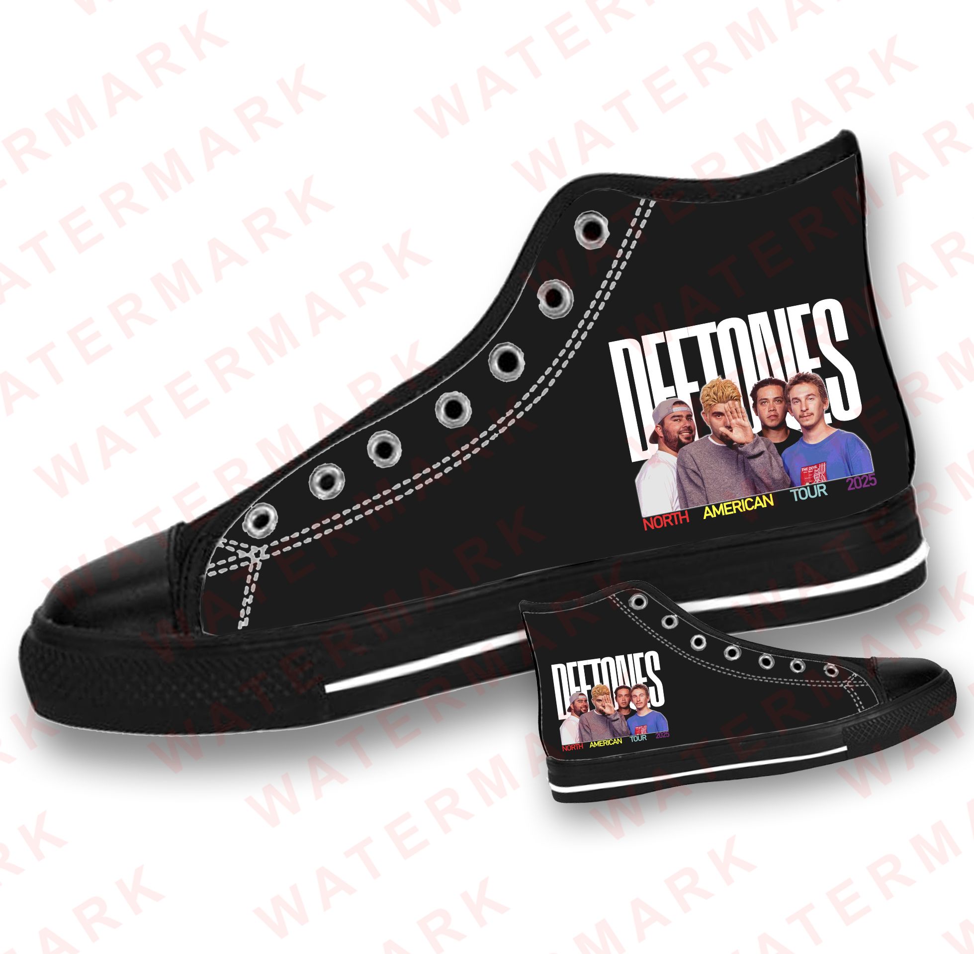 DEFTONES NORTH AMERICAN TOUR 2025 Black Shoes | Inspire Uplift