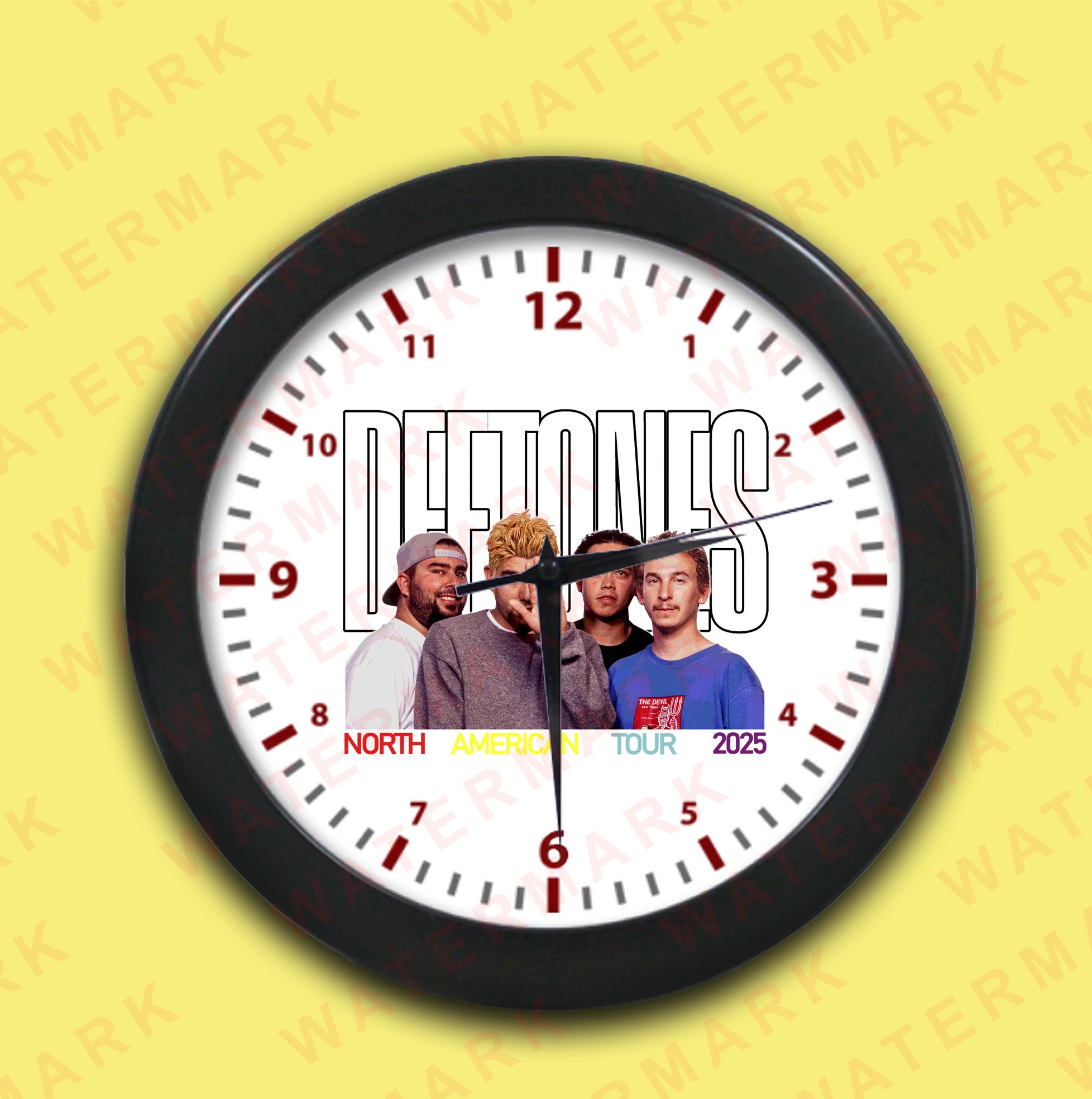 DEFTONES NORTH AMERICAN TOUR 2025 Wall Clocks | Inspire Uplift