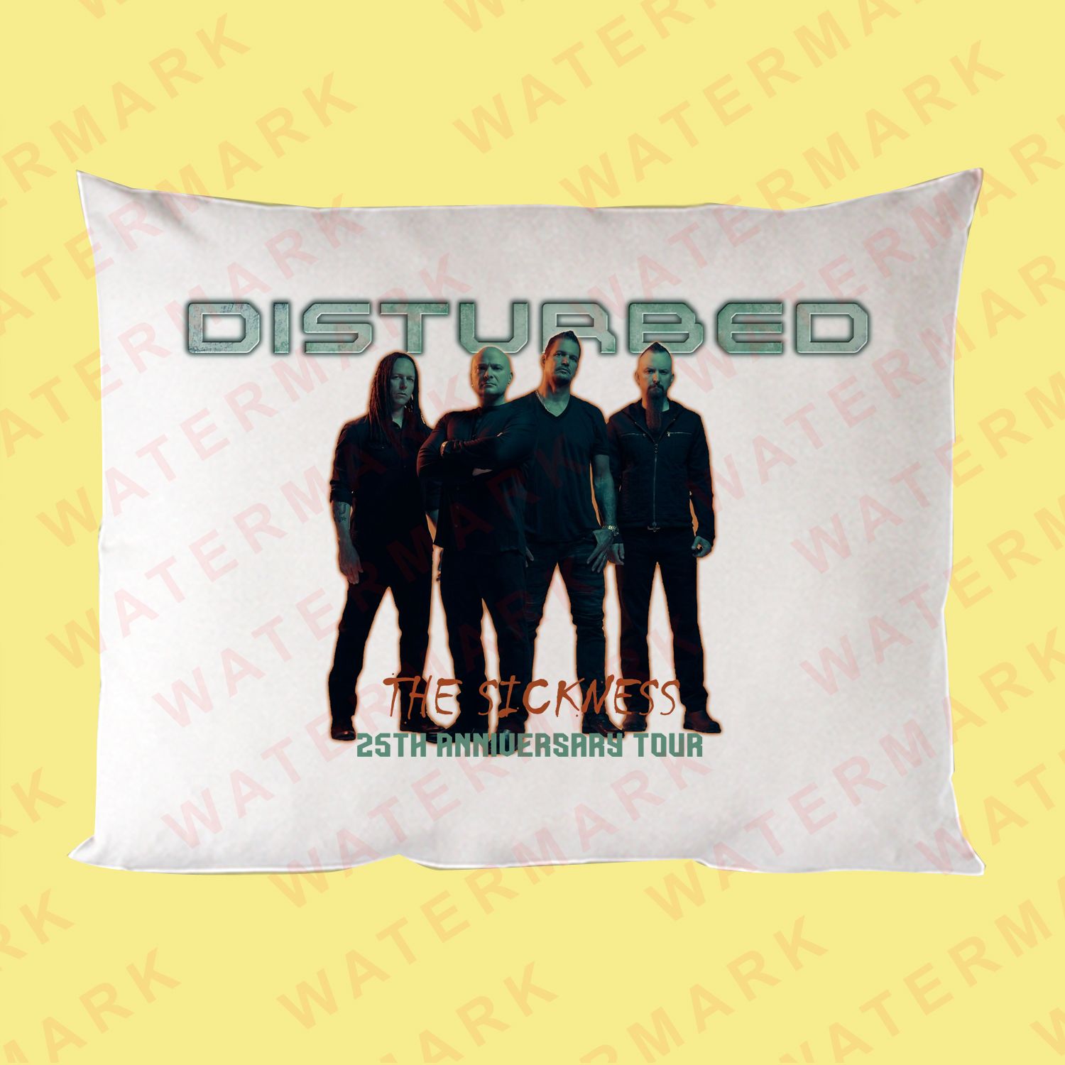 DISTURBED THE SICKNESS 25TH ANNIVERSARY TOUR 2025 Pillow Cas | Inspire ...