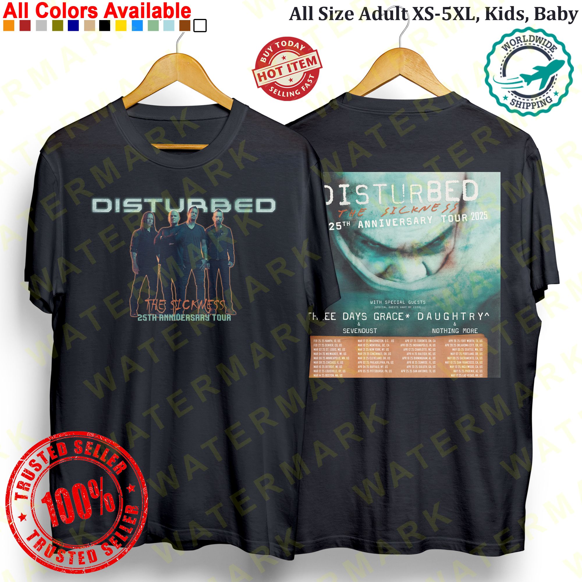 DISTURBED THE SICKNESS 25TH ANNIVERSARY TOUR 2025 Concert Al | Inspire ...