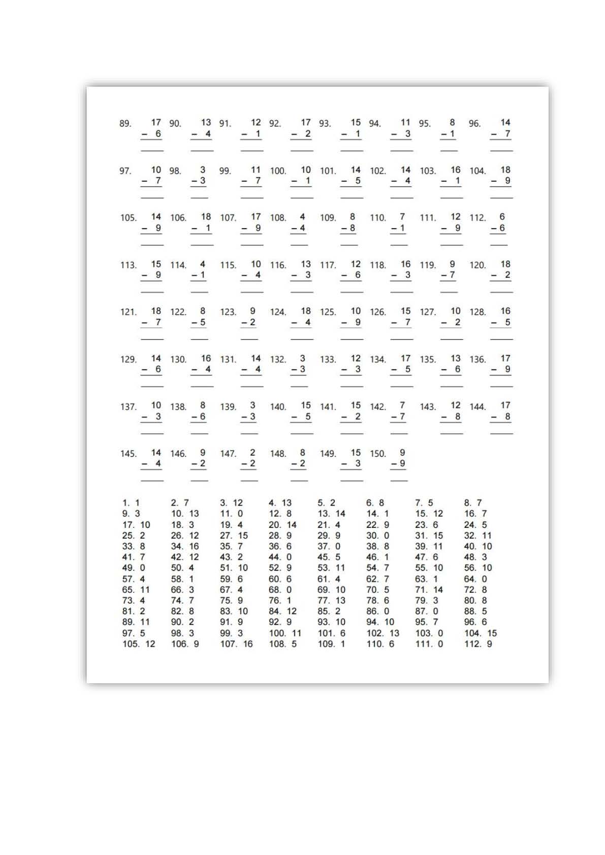 1000 Math Tasks, Seven Math Worksheets with solution | Inspire Uplift