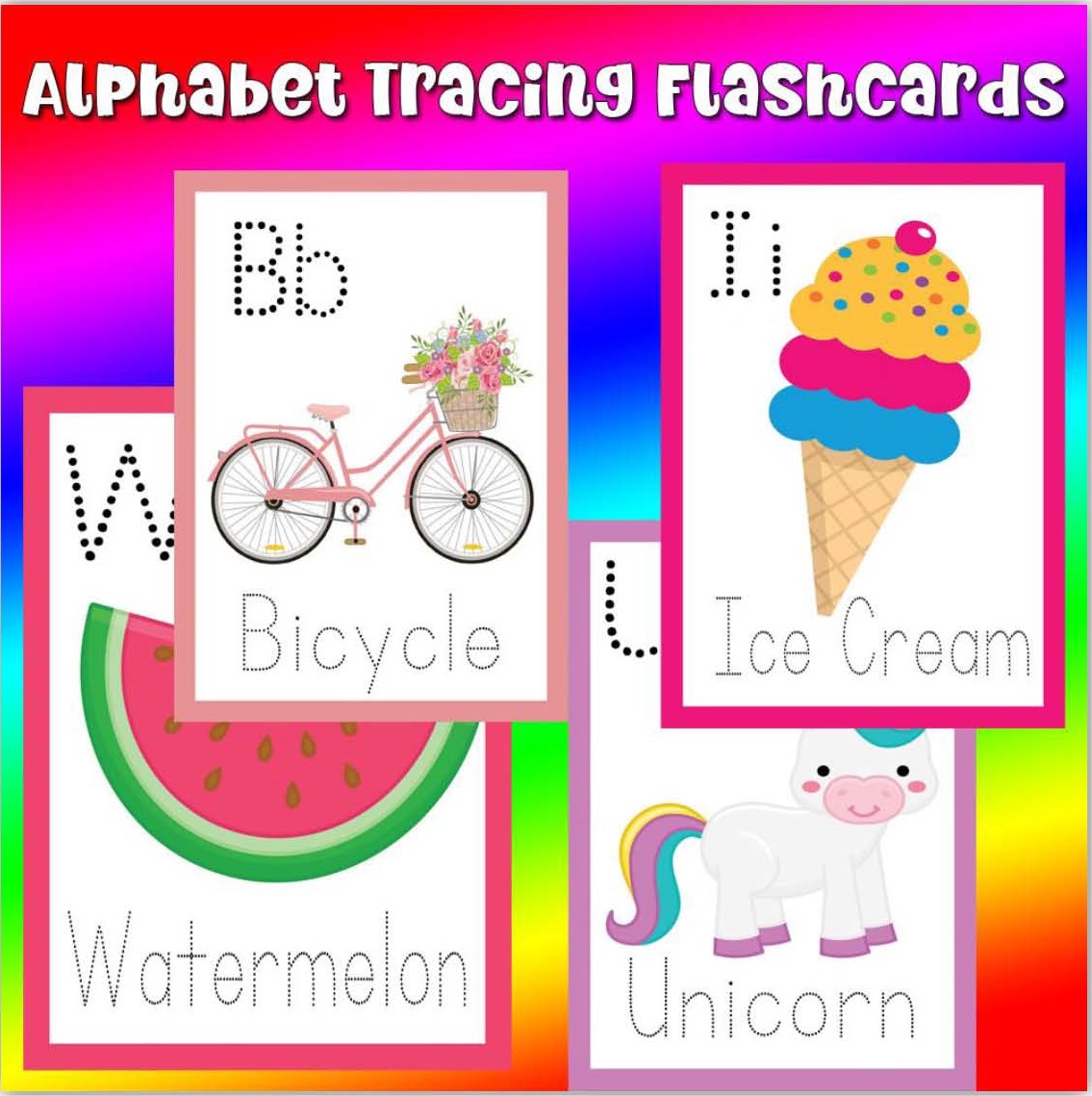 Alphabet Tracing Flashcards, Preschool Worksheets & Teaching | Inspire ...