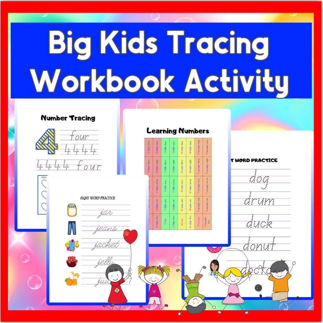 Big Handwriting Practice, 195 Tracing Worksheets Activity fo - Inspire ...