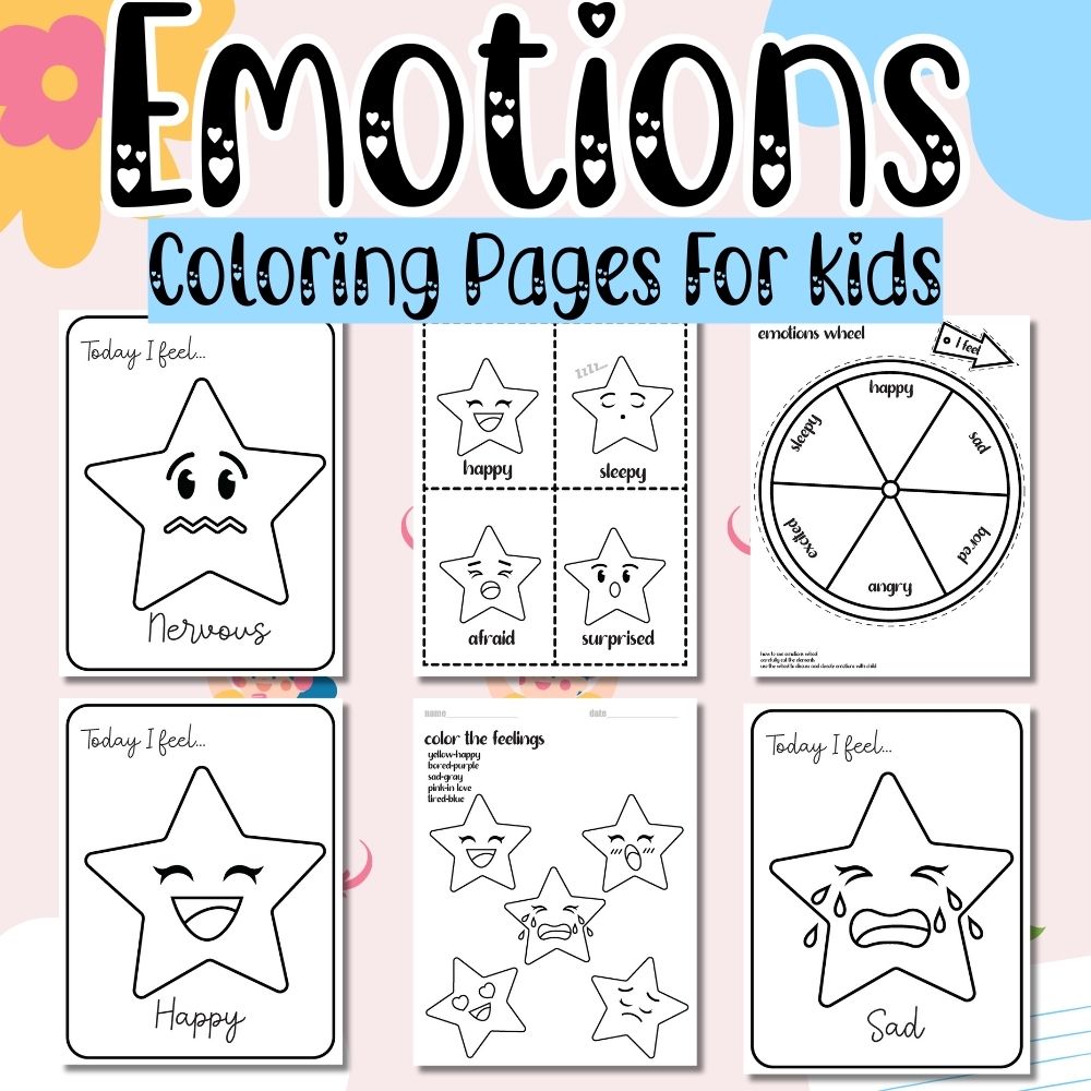 Emotions Coloring book for kids, Feelings Coloring workBook, | Inspire ...