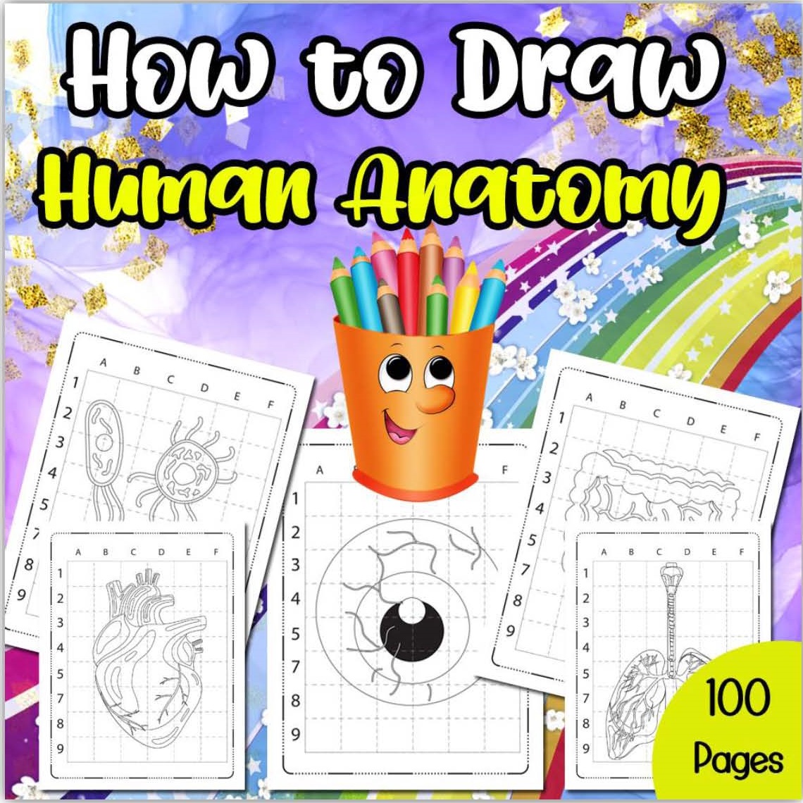 How to Draw Human Anatomy Coloring Book | Inspire Uplift