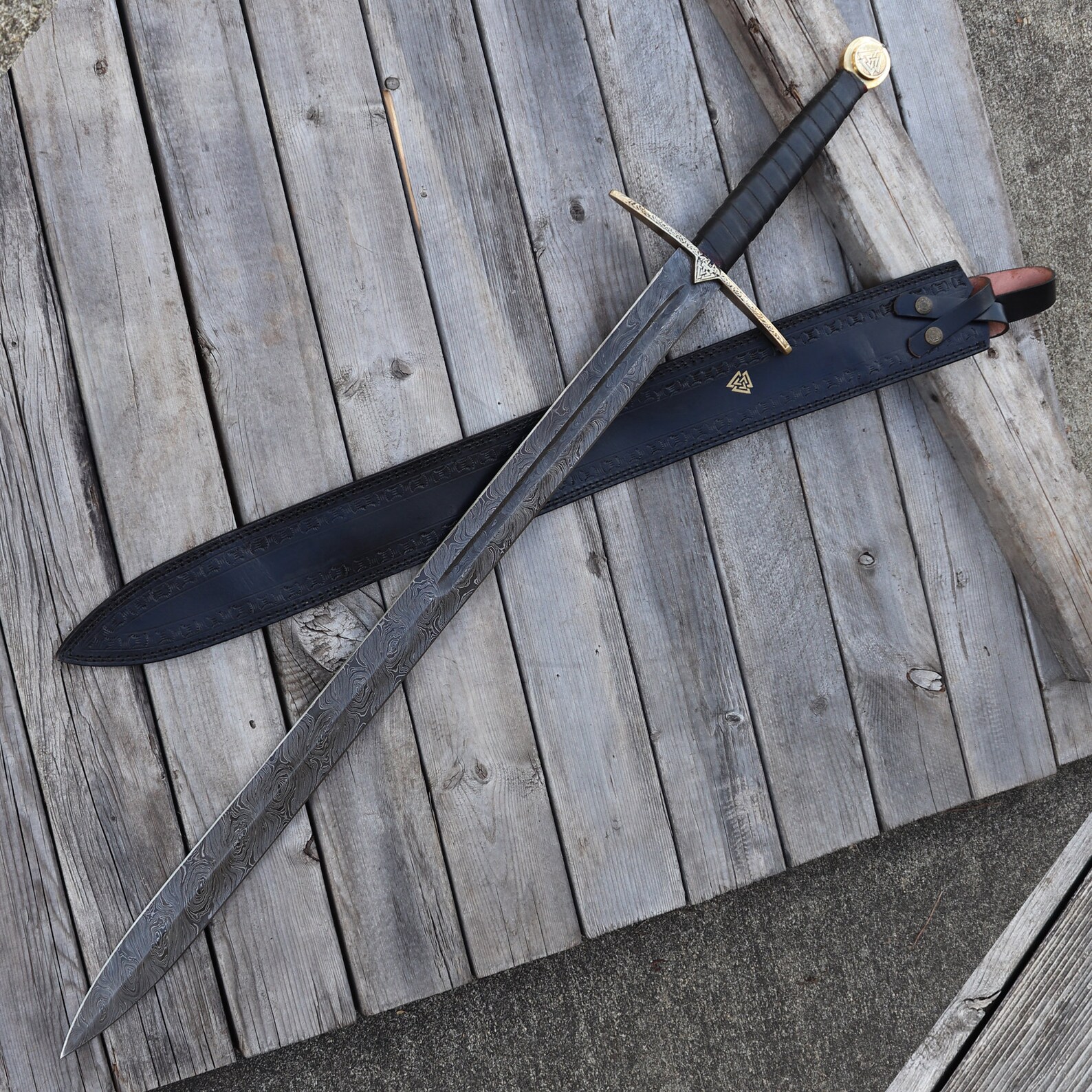 Damascus Sword, Viking Sword, Sword Real, Sword, Sword with | Inspire ...