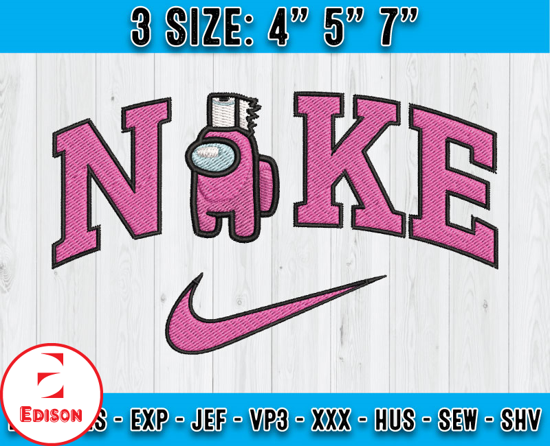 Blue Among Us Embroidery, Nike Embroidery, Machine embroider - Inspire ...