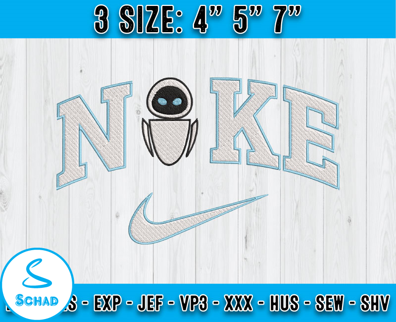 Nike WALL-E Embroidery, embroidery files, machine embroidery | Inspire ...