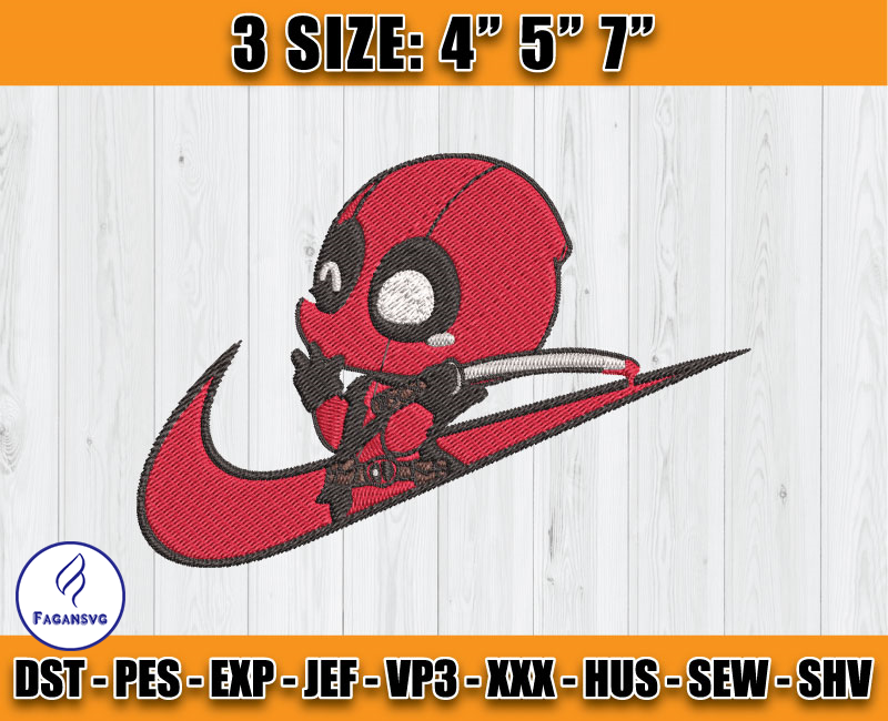 Nike Deadpool Embroidery, Disney Nike Embroidery, machine em | Inspire ...