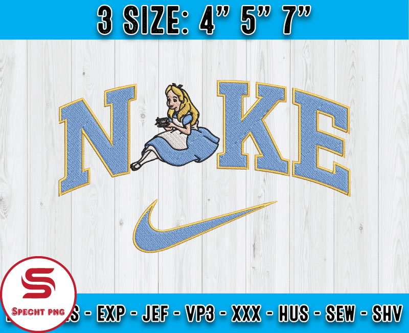 Nike x Alice Embroidery, Nike Disney Embroidery, Embroidery - Inspire ...