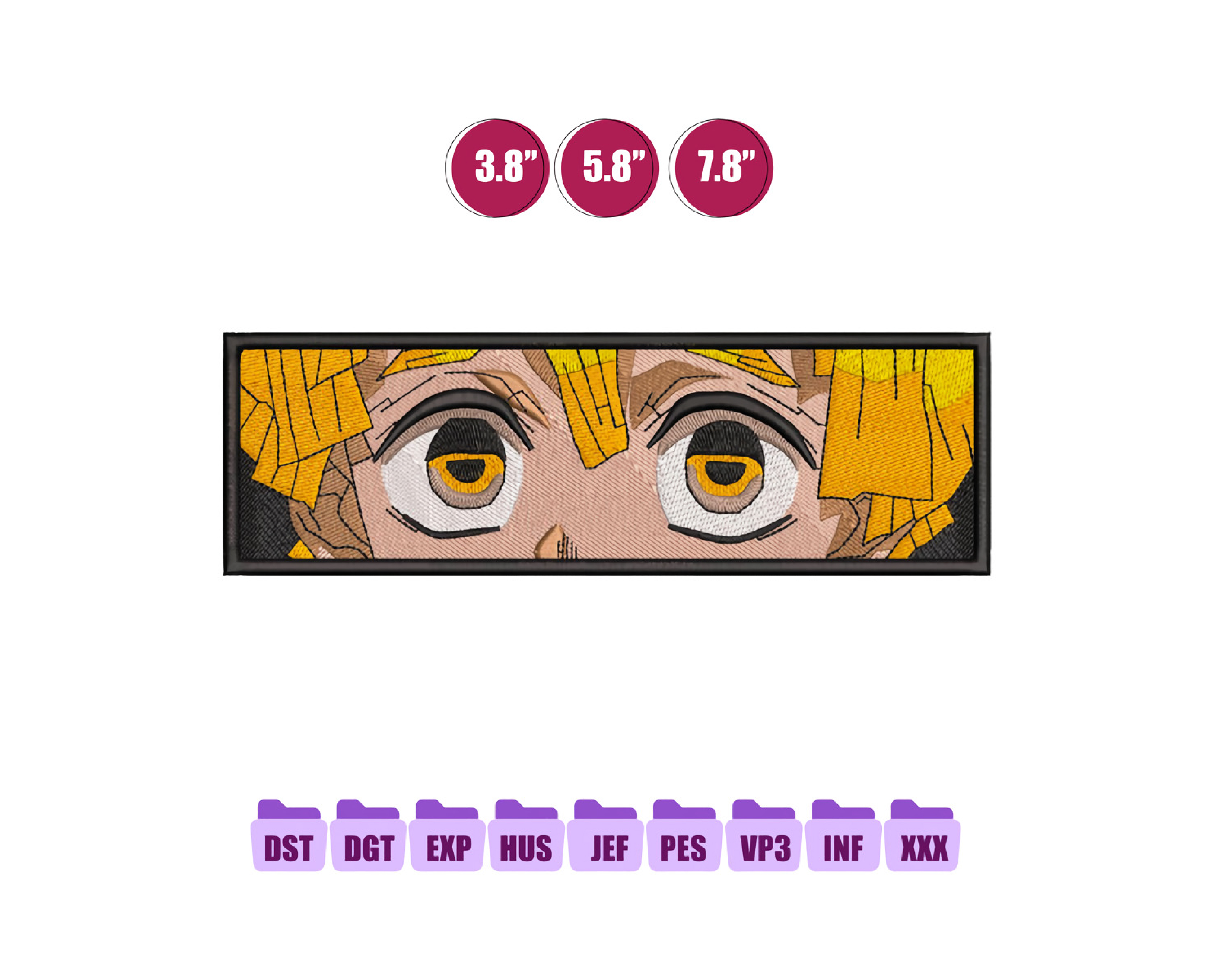 Zenitsu Box Anime Embroidery Design, Anime Embroidery Design - Inspire ...