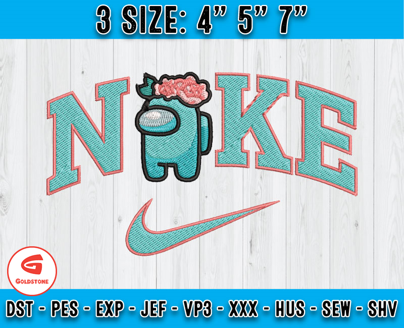 Among Us Embroidery, Nike Embroidery, Cartoon Inspired Embro - Inspire ...