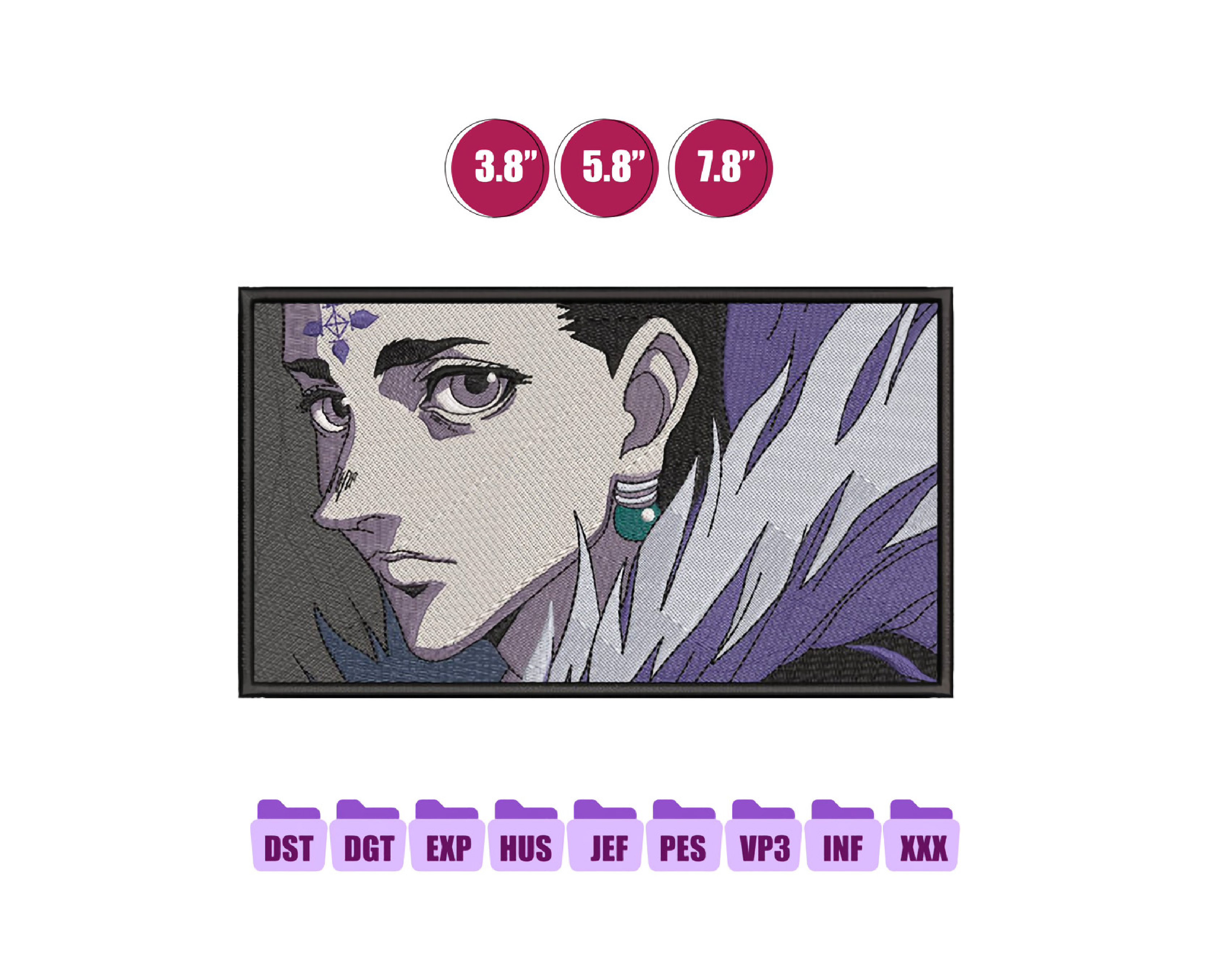 Chrollo Anime Embroidery Design, Anime Embroidery Design | Inspire Uplift