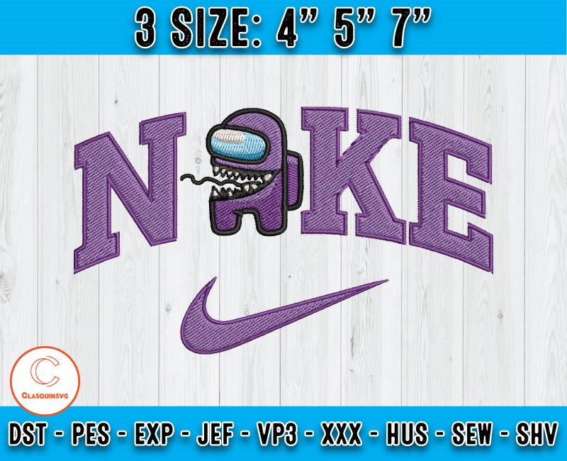 Scampostor Among Us Embroidery, Nike cartoon Embroidery, Emb | Inspire ...