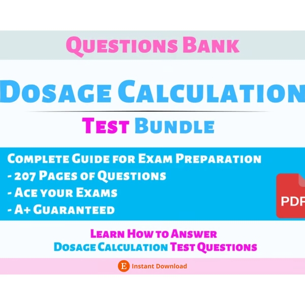 Dosage Calculation Test Bundle for Nursing Students - PDF | Inspire Uplift