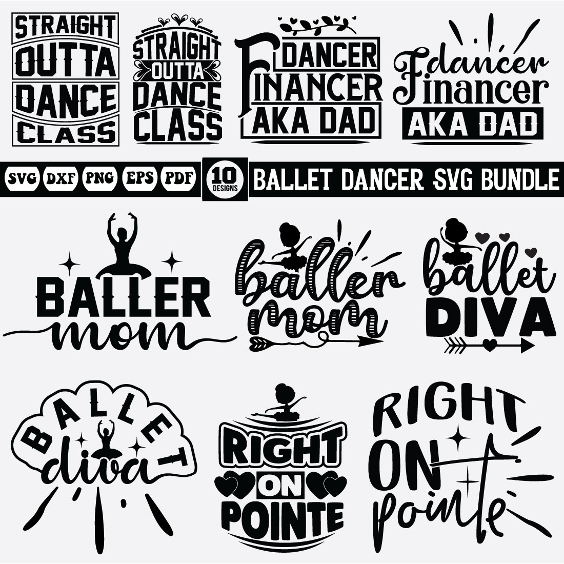 ballet dancer Svg bundle | Inspire Uplift