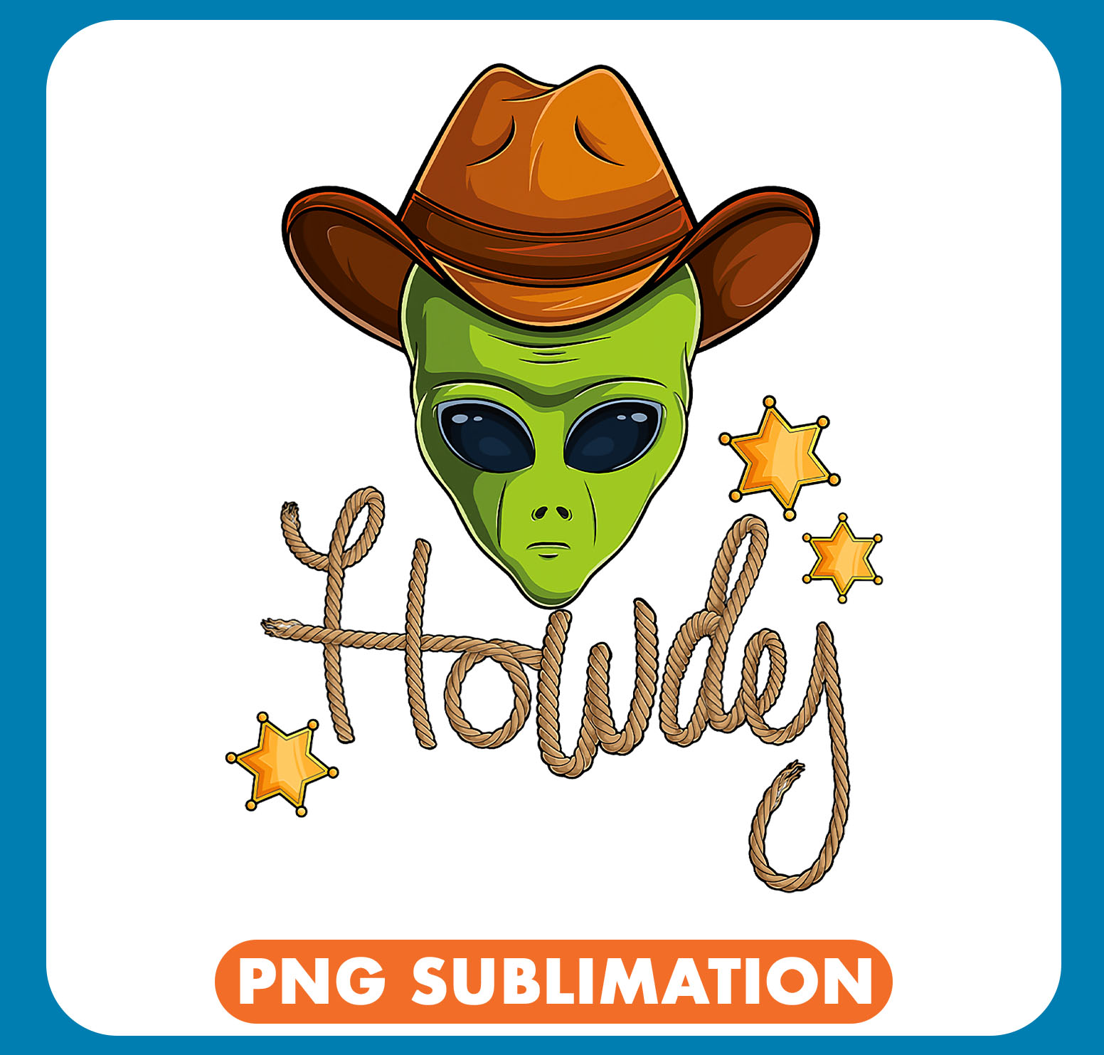 Aliens Funny Cowboy Alien Howdy Space UFO Western Rodeo Men | Inspire ...