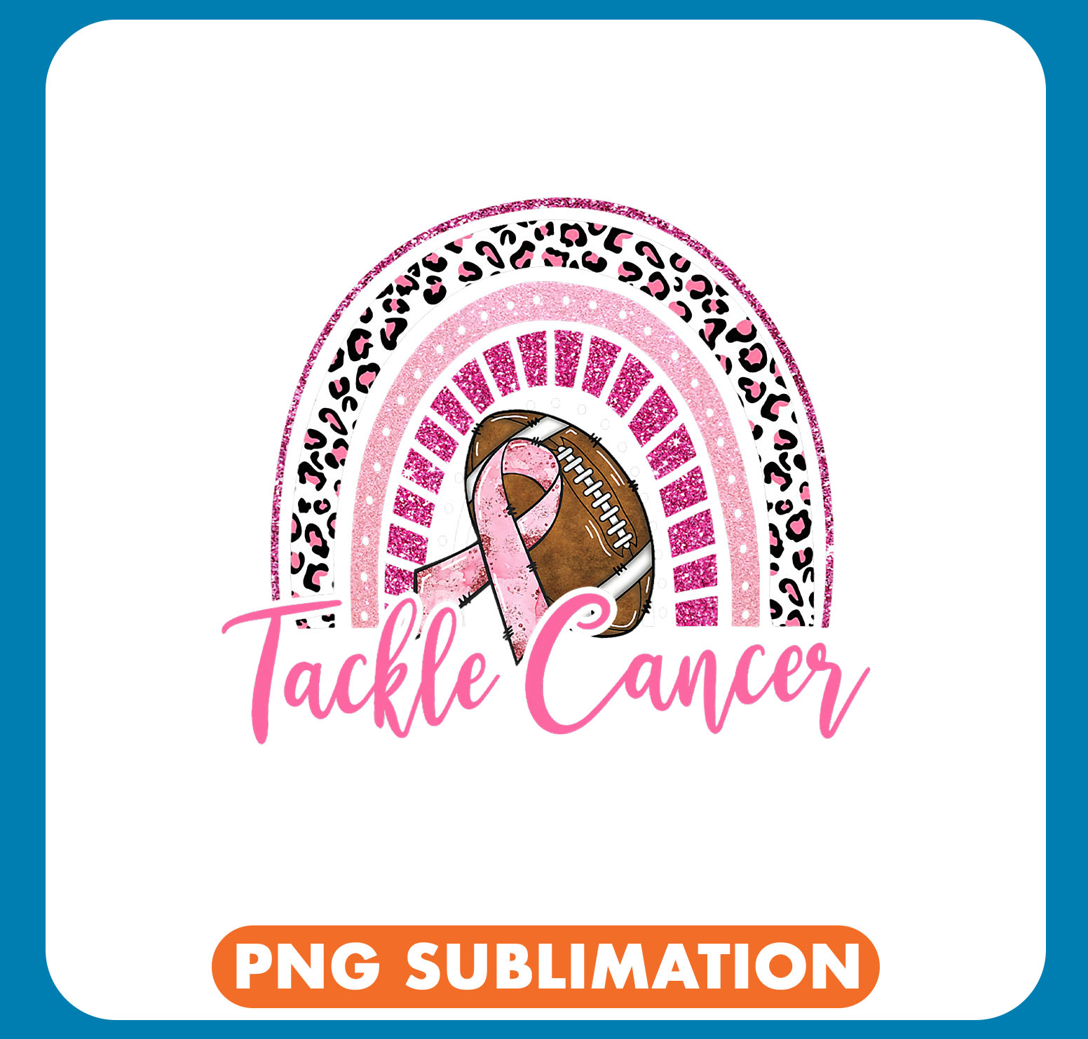 BC Tackle Football Pink Ribbon Breast Cancer Awareness Rainb | Inspire ...