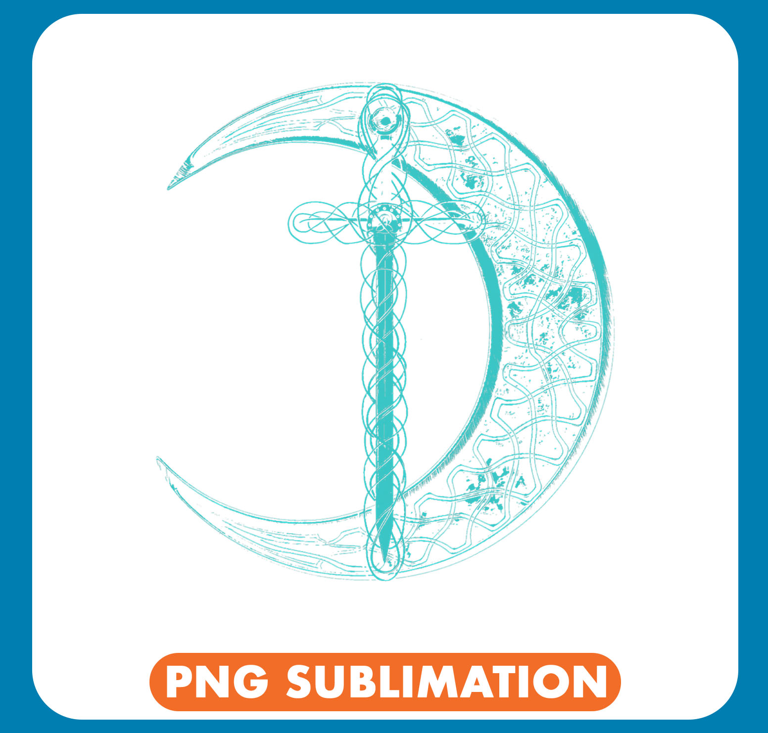 Celtic Knot Crescent Moon And Sword Fantasy png | Inspire Uplift