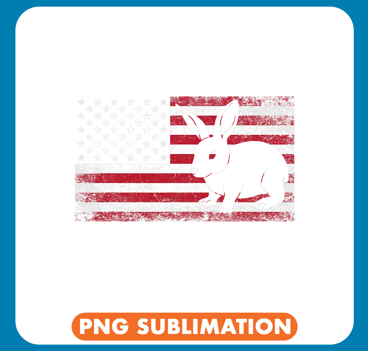 Rabbits Bunny Gift 4th of July American Flag USA American pn | Inspire ...