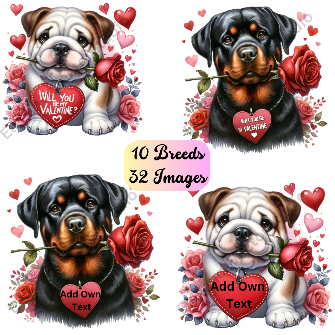 Valentines Day Dog Clipart | Inspire Uplift
