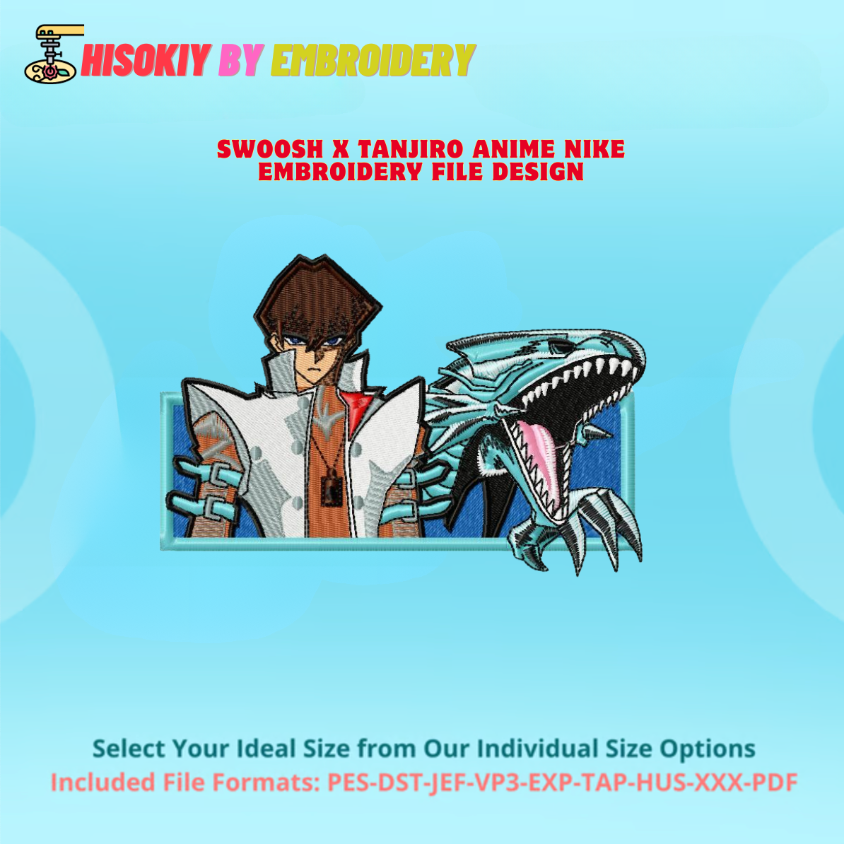 Yo Gi Yo Embroidery Design, Digital Files, Instant | Inspire Uplift