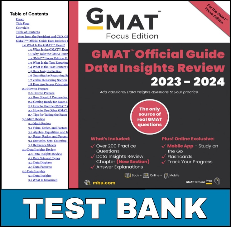 Test bank :GMAT Official Guide Data Insights Review 2023-202 | Inspire ...