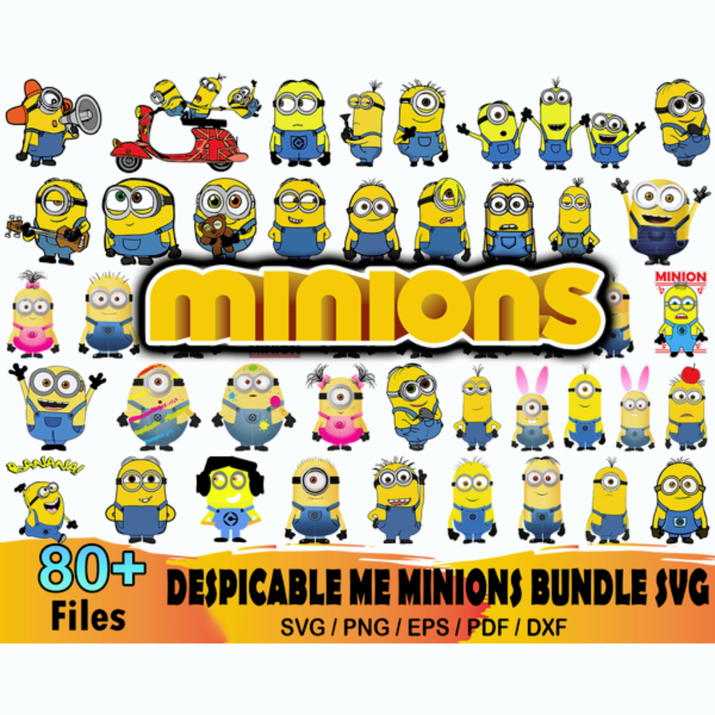Minions PNG Bundle, Minions SVG, Minion Cricut, Minions Logo | Inspire ...