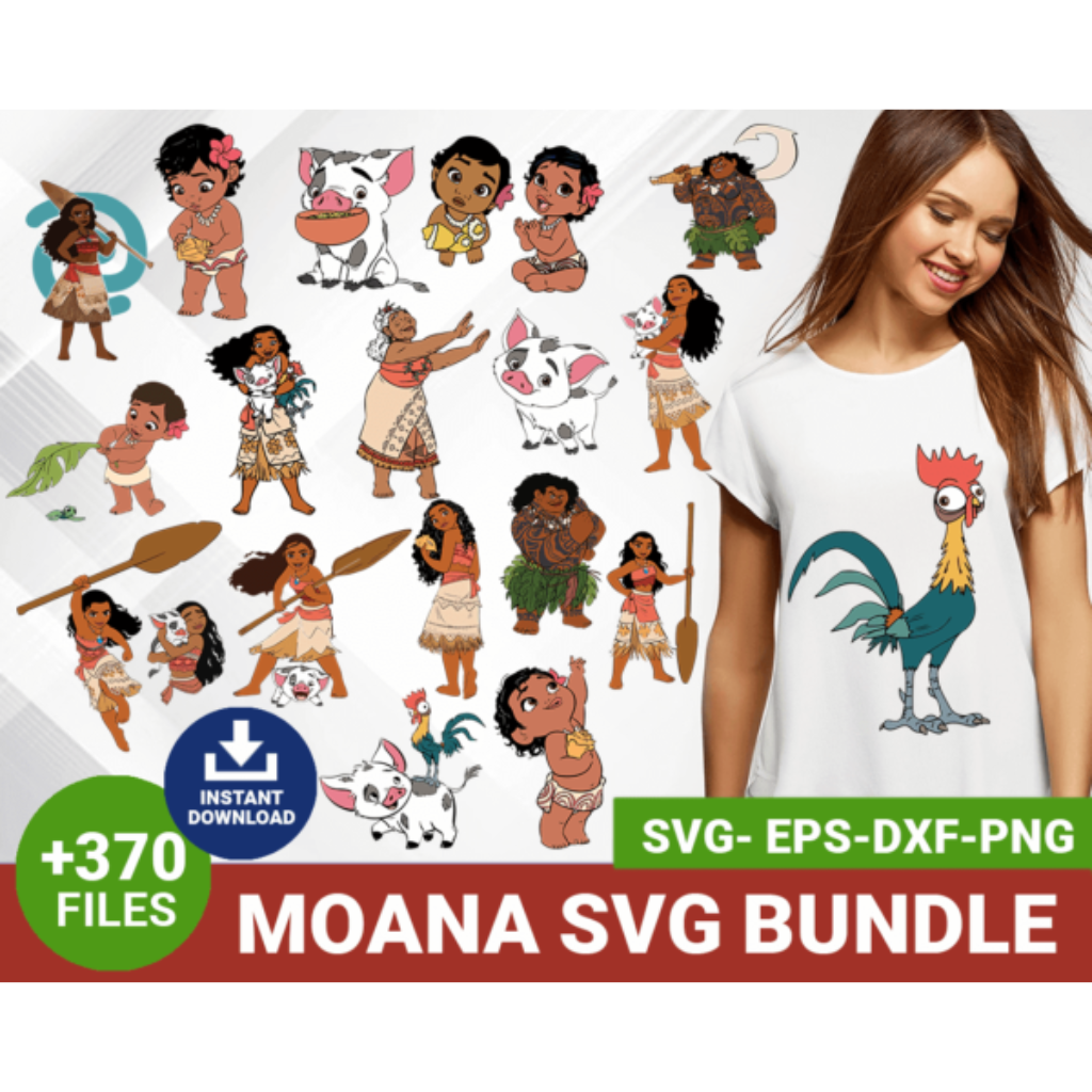 Moana SVG Bundle, Moana PNG, Moana Clipart, Moana Symbol, Mo - Inspire ...