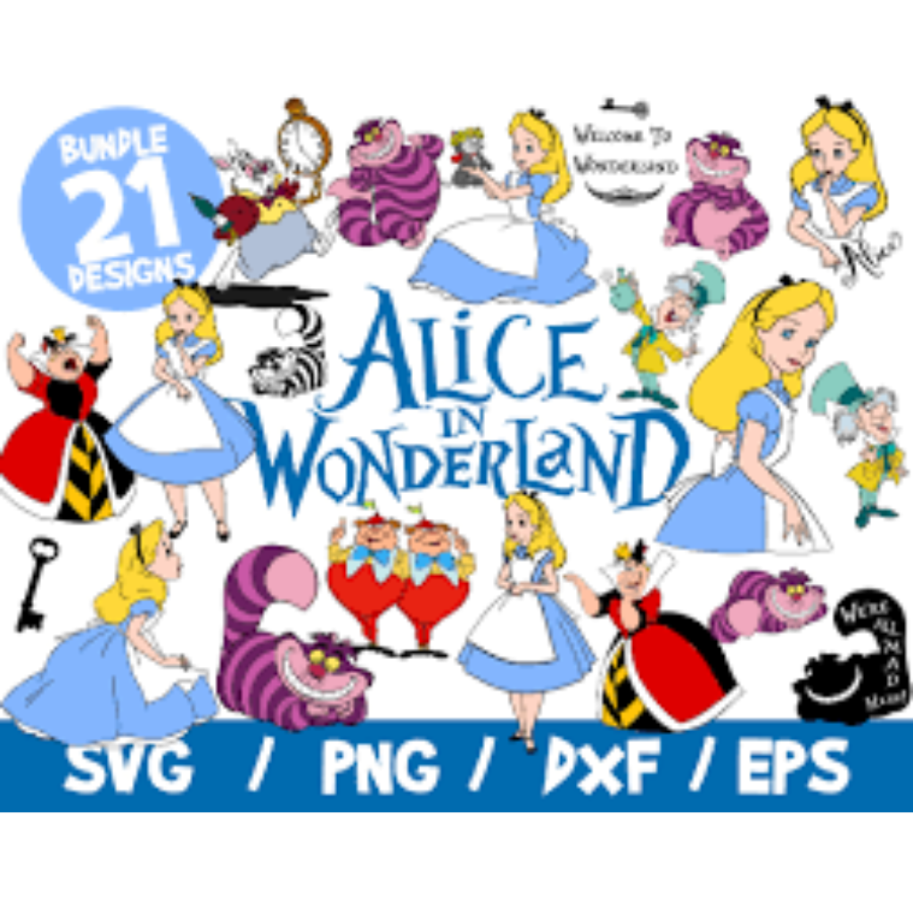 Alice in Wonderland SVG Bundle, Alice SVG, Alice in Wonderla | Inspire ...
