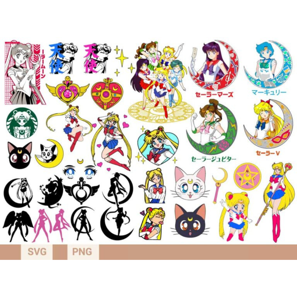 Sailor Moon Svg, Sailor Moon Silhouette Svg, Sailor Moon Lay - Inspire ...