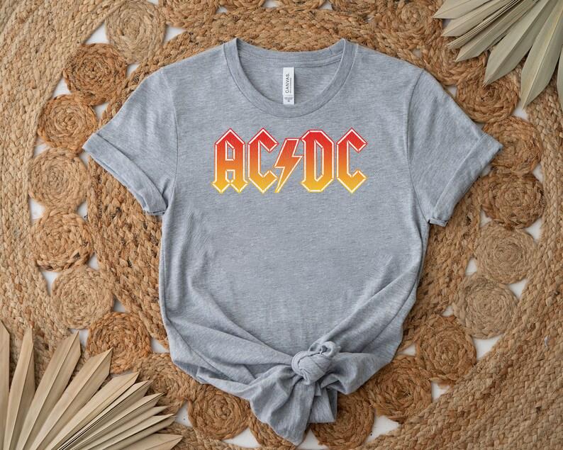 Vintage ACDC Distressed Satire Tribute Hard Rock Heavy Metal | Inspire ...
